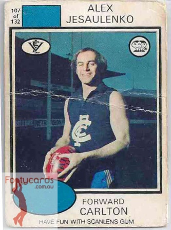 1991-1963 :: 1975 VFL Scanlens :: 1975 VFL-AFL Scanlens 107 Alex ...